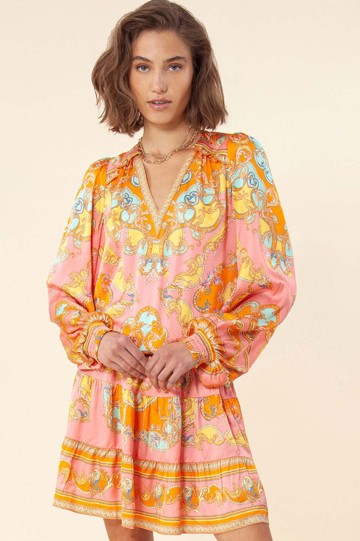 Hale Bob Garland Mini Elbise 31AG6020 PNK