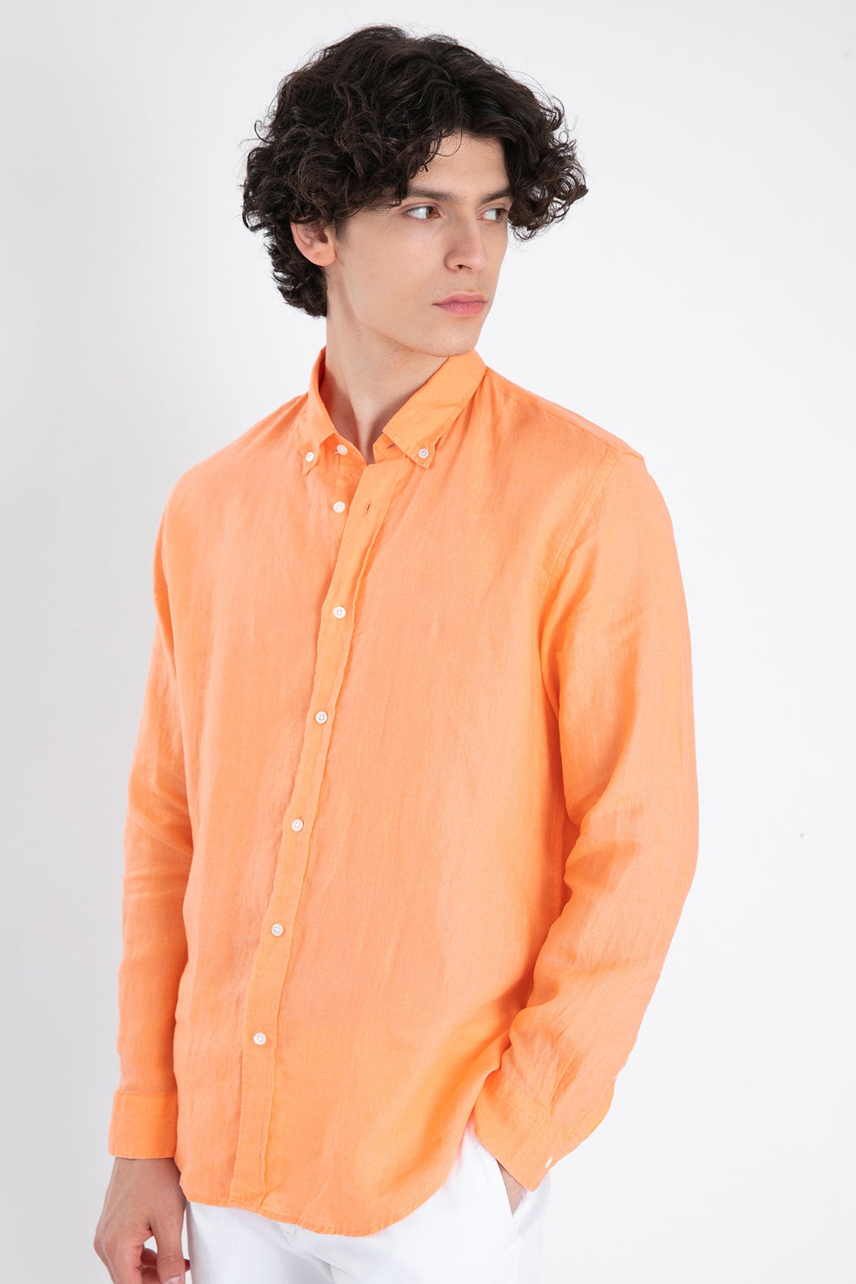 Bluemint Comfort Fit Martin Keten Gömlek BM22002003MS MARTIN CANTALOUPE